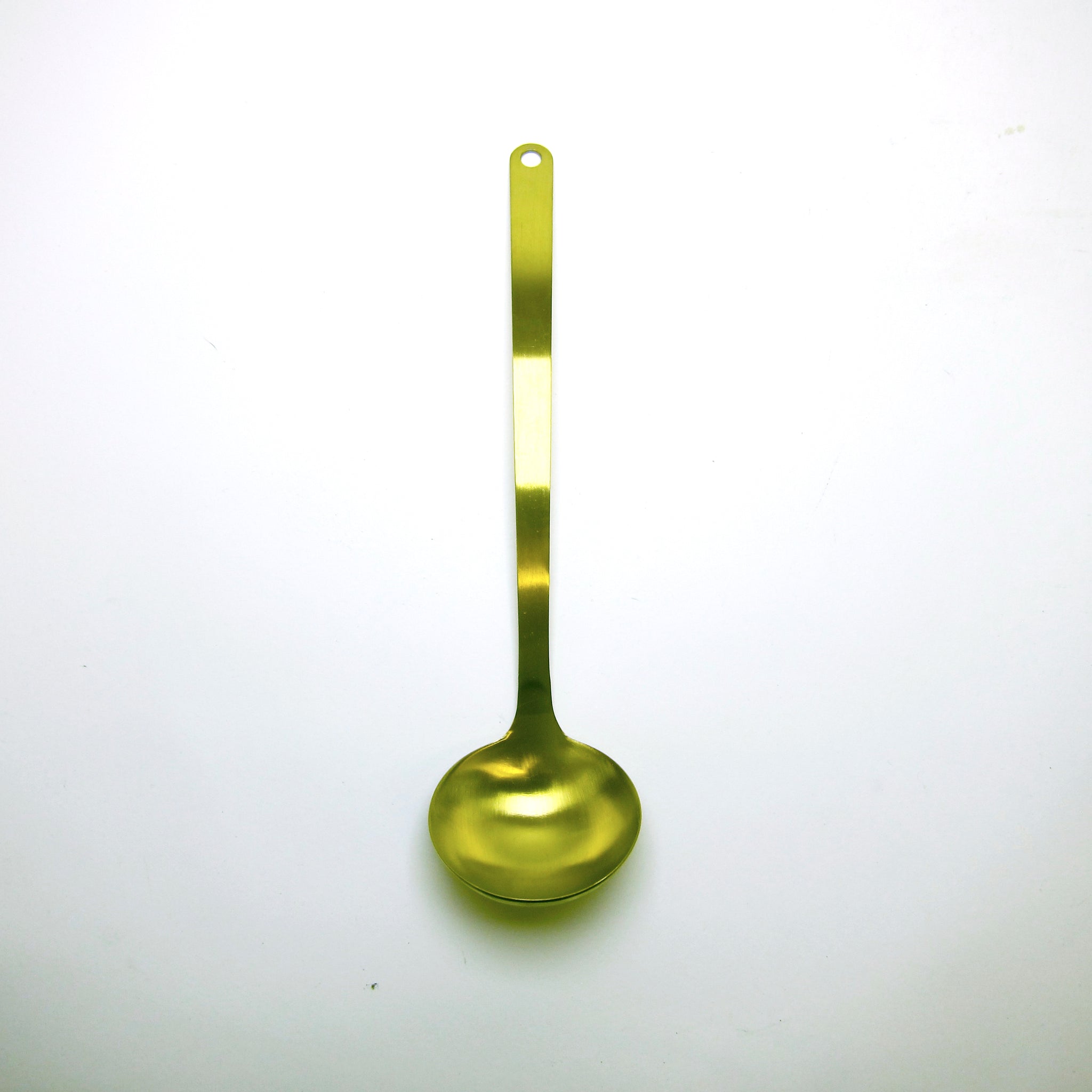 Brush gold metal ladle – The Prop Bank